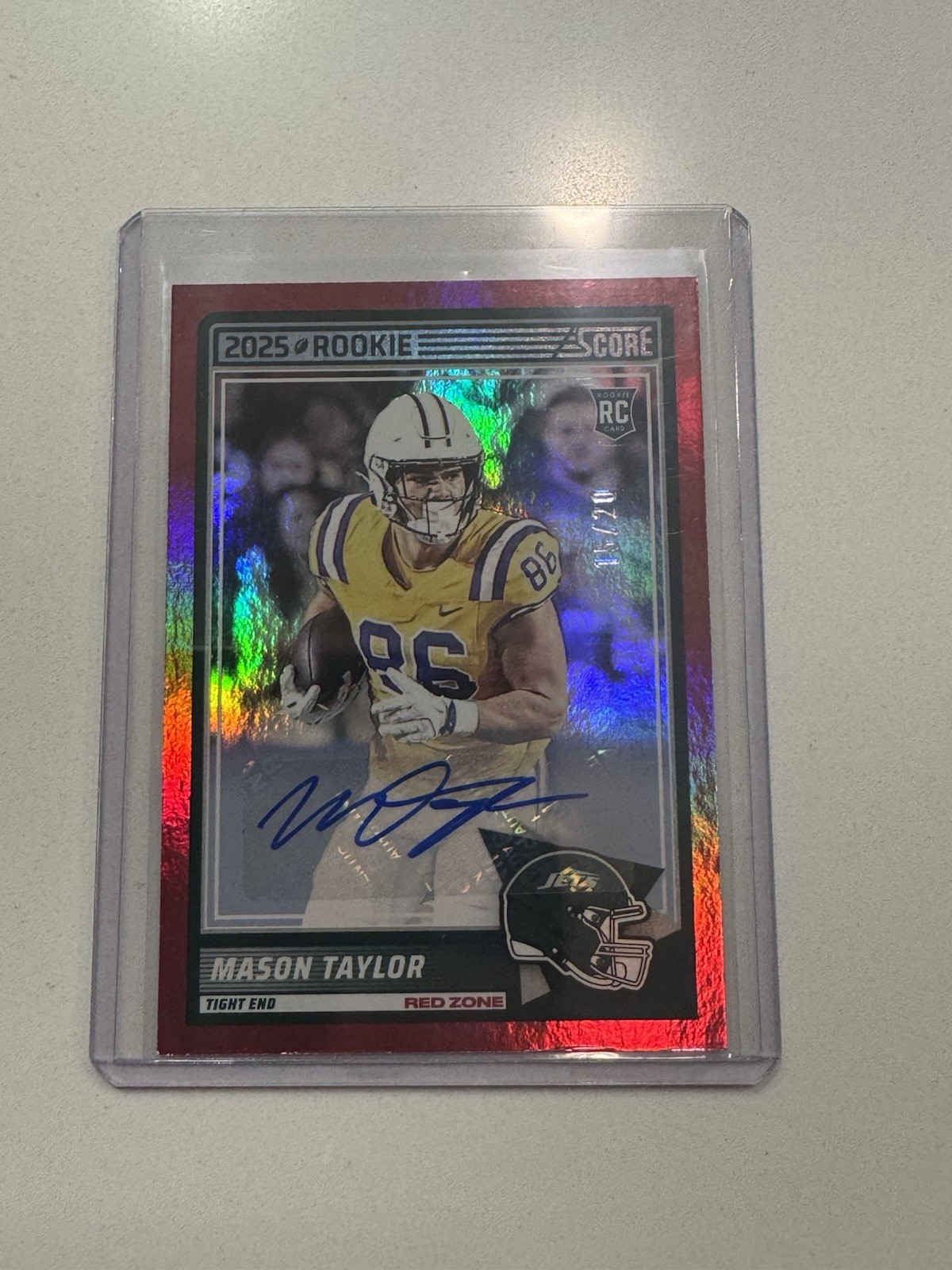 2025 Panini Score Signatures Mason Taylor RED Prizm #d /20 Rookie Auto ...