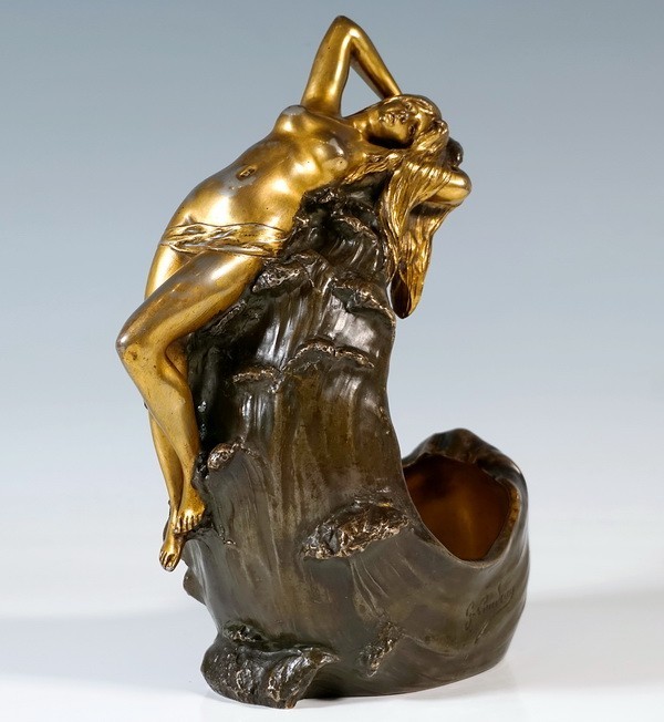 JUGENDSTIL JARDINIERE LA VAGUE - DIE WOGE THE WAFE ORIVIT G. CHARLES ...
