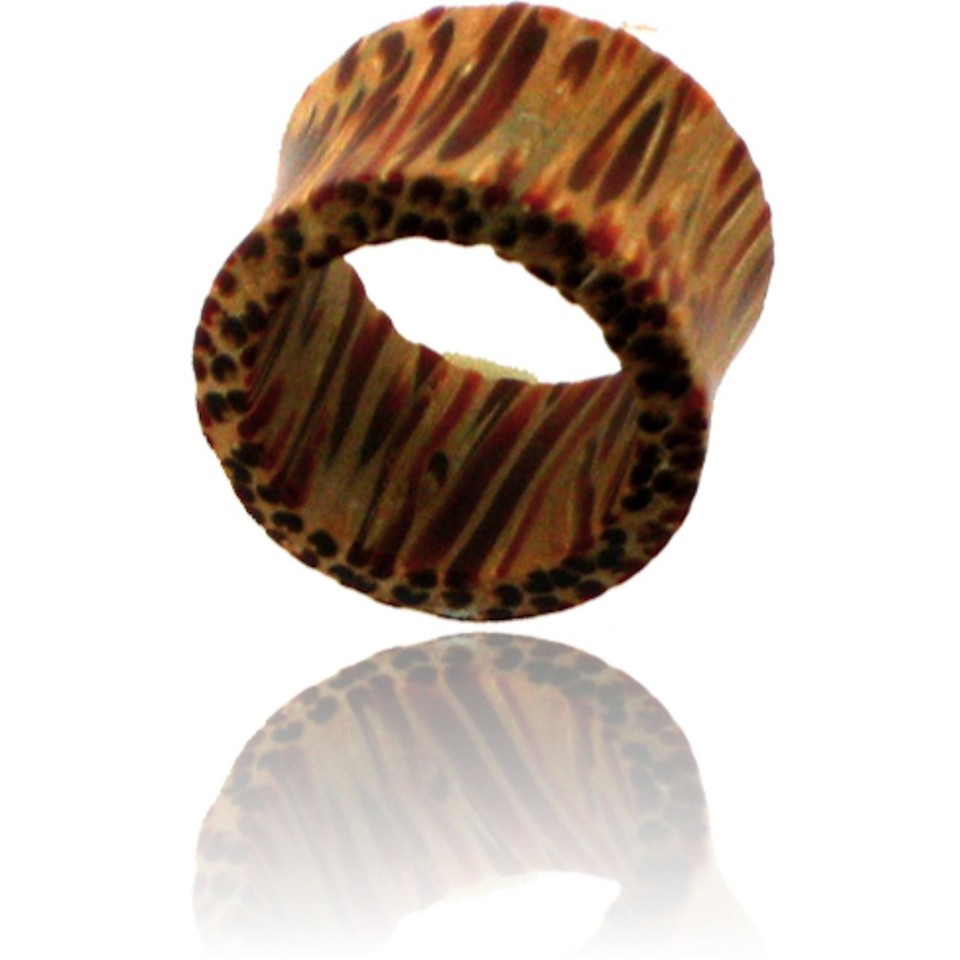 PAIR OF COCO WOOD 9/16" INCH 14MM PLUGS TUNNELS PLUG COCONUT GAUGES ...