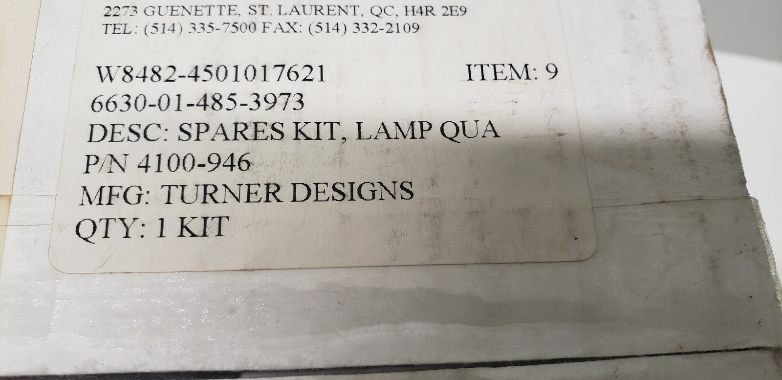 6630-01-485-3973 TD-4100/XD Clear Quartz Optical System Spare Kit pn ...