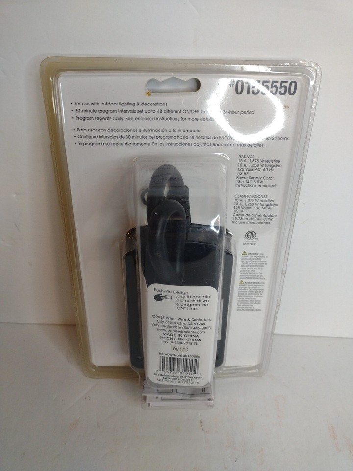 Utilitech 15-Amp 2-Outlet Mechanical Residential Plug-In Lighting Timer ...