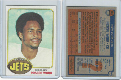 1976 Topps Football, #488 Roscoe Word, New York Jets | eBay