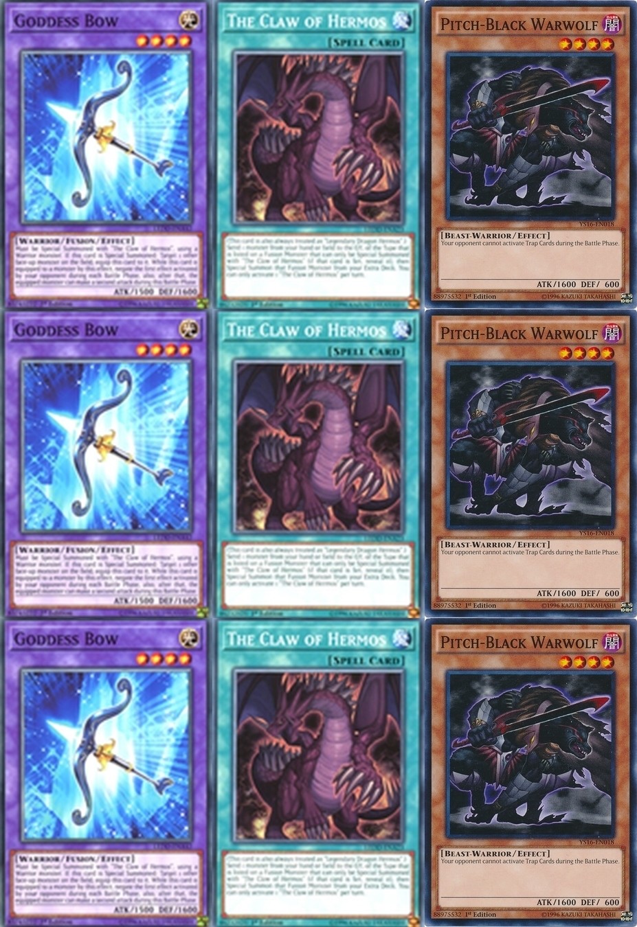 3 Sets 3 X( Goddess Bow Fusion Set LEDD: The claw of Hermos, Pitch ...