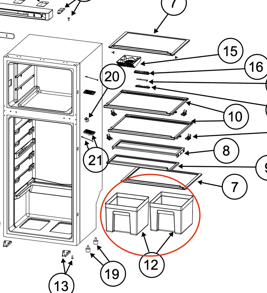 Norcold Crisper Bin for N7DC N8DC N10DC Model RV Refrigerator Fridge ...