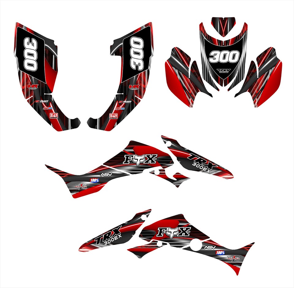 Honda TRX 300 EX graphics kit 2007 2008 2009 2010 2011 2012 2013 ...