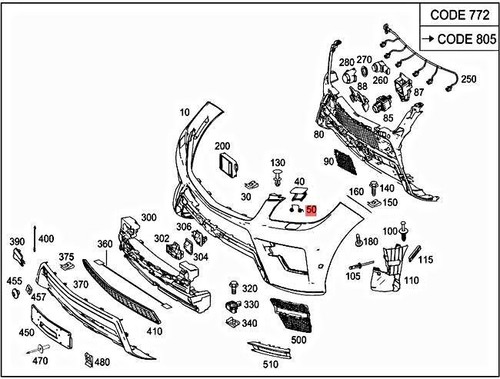Genuine MERCEDES Gle Spring to flap headlamp cleaning system Spring ...