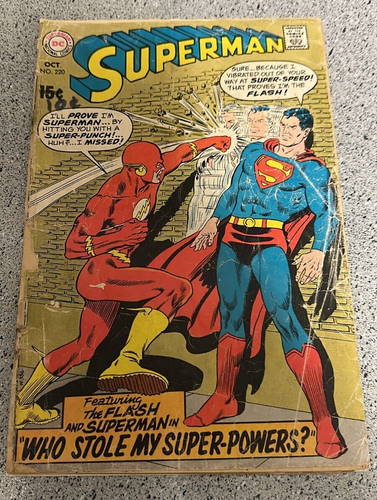 Superman #220 (1st Series) DC Comics Oct 1969 Low Grade | eBay