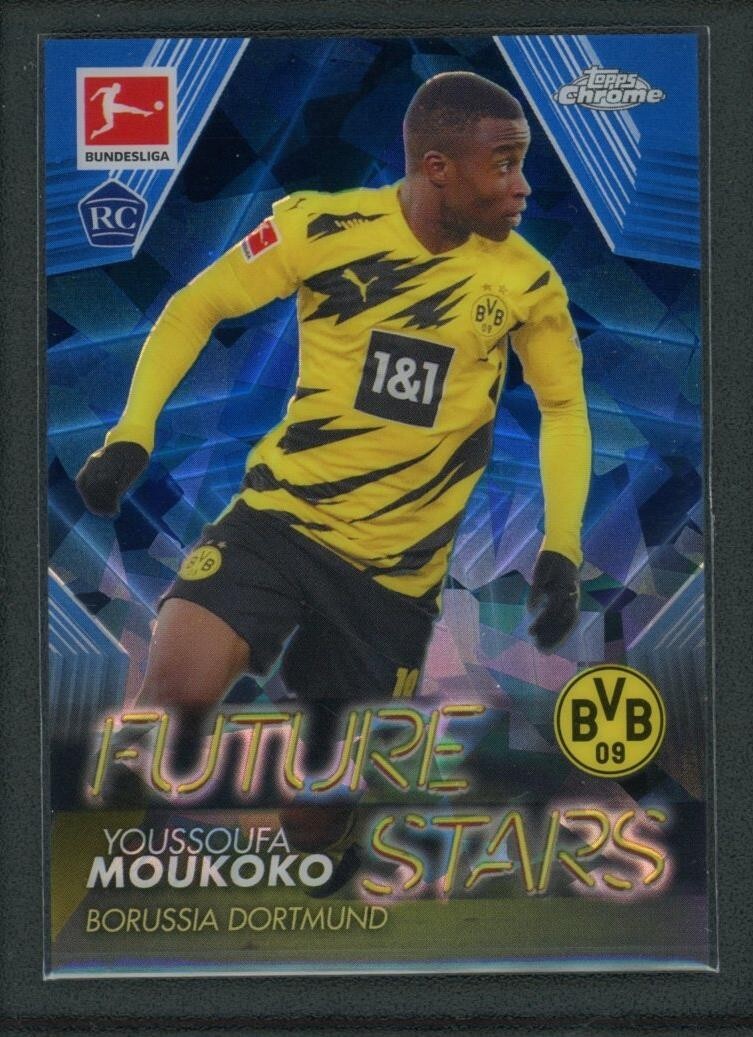 2021 YOUSSOUFA MOUKOKO TOPPS CHROME BUNDESLIGA FUTURE STARS ROOKIE RC ...