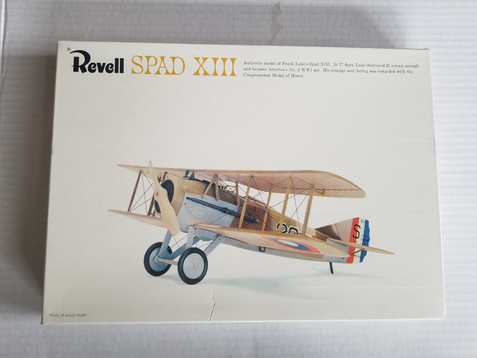 Lot. of 5 Revell Vintage Model Planes-Spad XIII, Lockheed P-38, F4F-4 ...