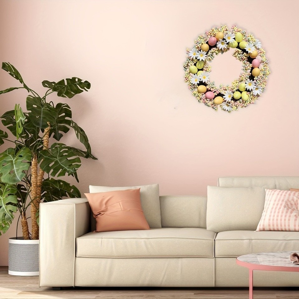 Easter Floral Wreath with Sunflowers and Daisies for Indoor Outdoor ...