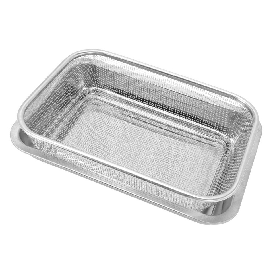 Oil Drain Plate Kitchen Strainer Cooling Rack Stainless Steel Baking ...