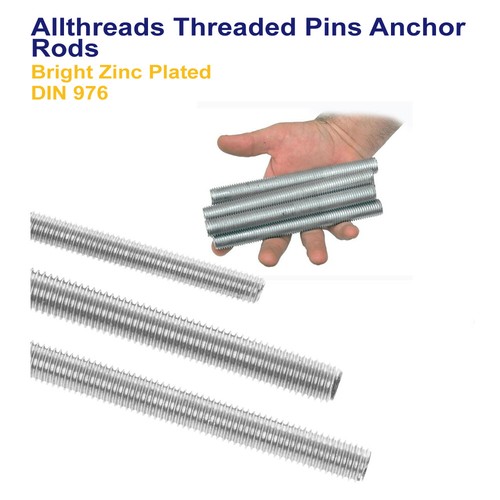 M6 M8 M10 M12 ALLTHREAD FULLY THREADED ROD STUDDING BAR BRIGHT ZINC ...