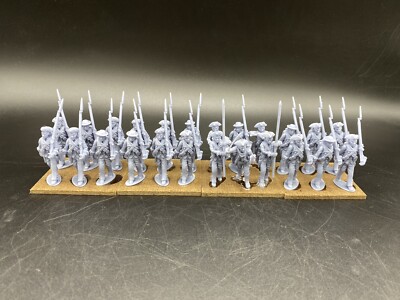 40mm, 3D Printed, AWI, Colonial Line Marching (24), Black Powder | eBay