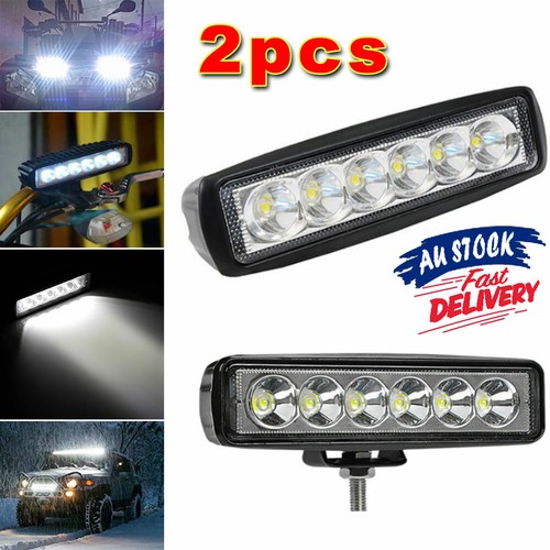 1 Pair Led Work Light Bar Flood Reverse 4WD 6Inch Fog Lights AC DC 12V ...