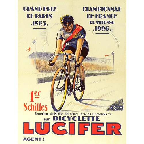LUCIFER CYCLES GRAND PRIX PRINT ONLY ART POSTER HP3755 | eBay