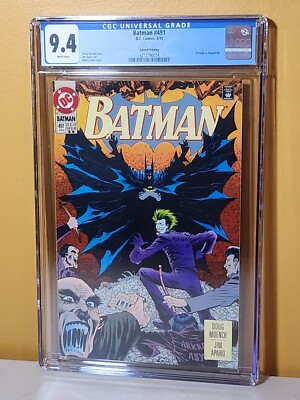 Batman 491 Knightfall Prelude Joker App CGC 9.4 2nd print 🔥MINT ...