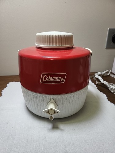 Vintage Coleman Poly-Lite Red / White 1 Gallon Jug 5591-703 with Box ...