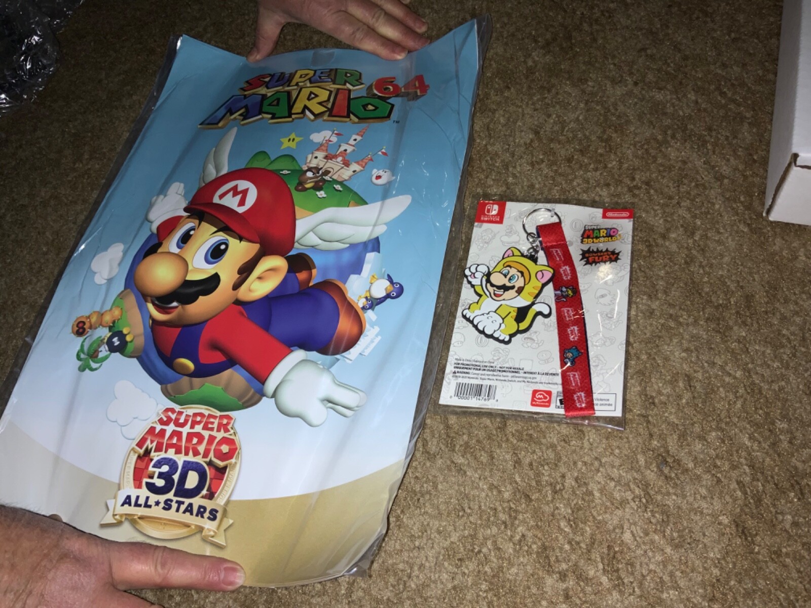 Rare New Super Mario 3D All-Stars Poster Set of 3 & Keychain Nintendo ...