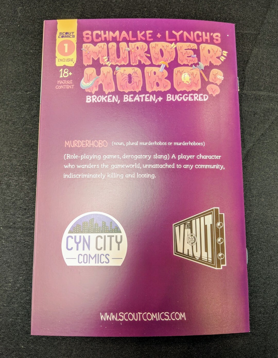 Murder Hobo #1 Steve Mardo Vault/Cyn City Comic Glow Virgin Cardstock ...