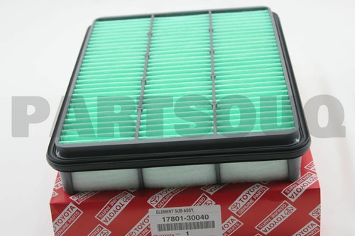 1780130040 Genuine Toyota ELEMENT SUB-ASSY, AIR CLEANER FILTER 17801 ...