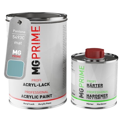 Pantone 5493C Blue mat peinture acrylique 1,5 Litres 1500 ml durcisseur ...