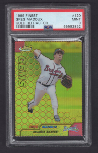 1999 Topps Finest - Gems Greg Maddux #120 Gold Refractor /100 for sale ...