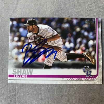BRYAN SHAW Signed Autographed 2019 Topps Series Two 2 Card COL Rockies ...