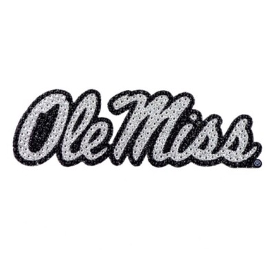 UNIVERSITY OF MISSISSIPPI - Ole Miss Script Logo - BLING Decal Emblem ...