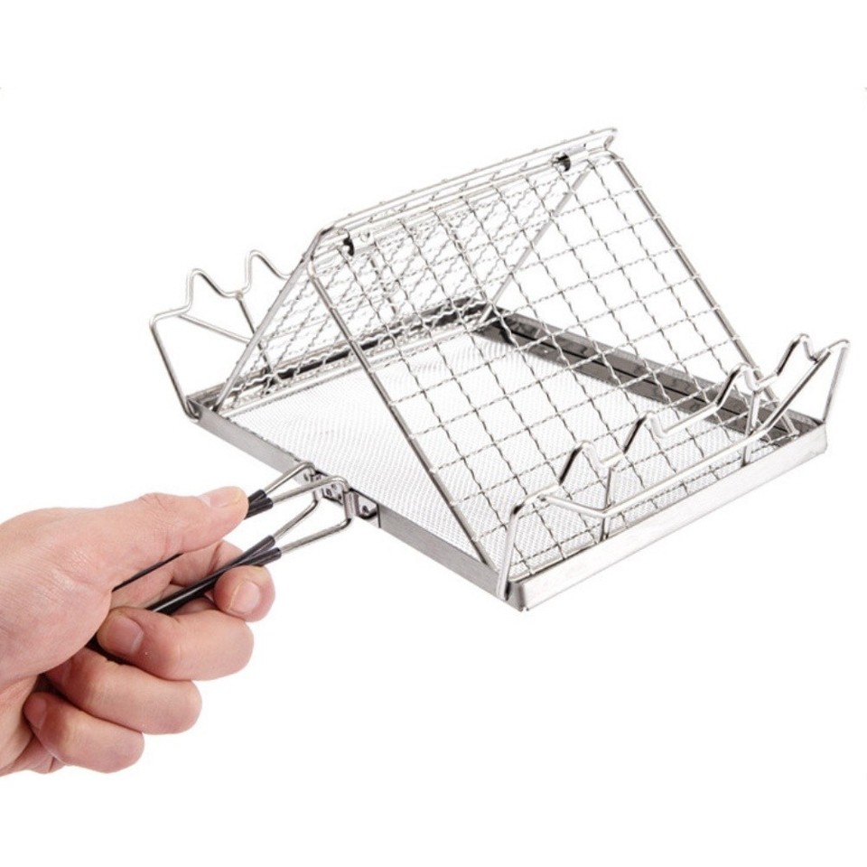Space Saving Stainless Steel Foldable Toaster for Outdoor Camping Gear ...