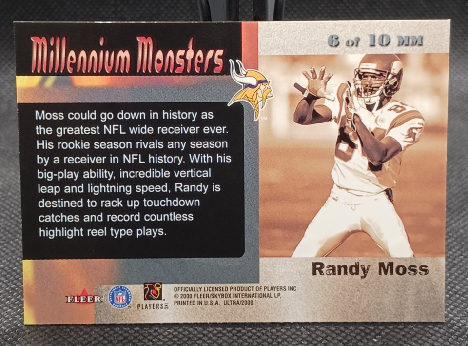 2000 Fleer Ultra Millenium Monsters - Randy Moss #6MM Minnesota Vikings ...