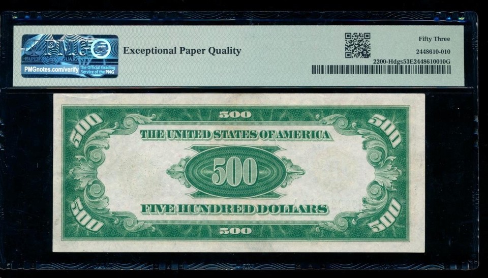 AC 1928 $500 FIVE HUNDRED DOLLAR BILL Saint Louis PMG 53 EPQ | eBay