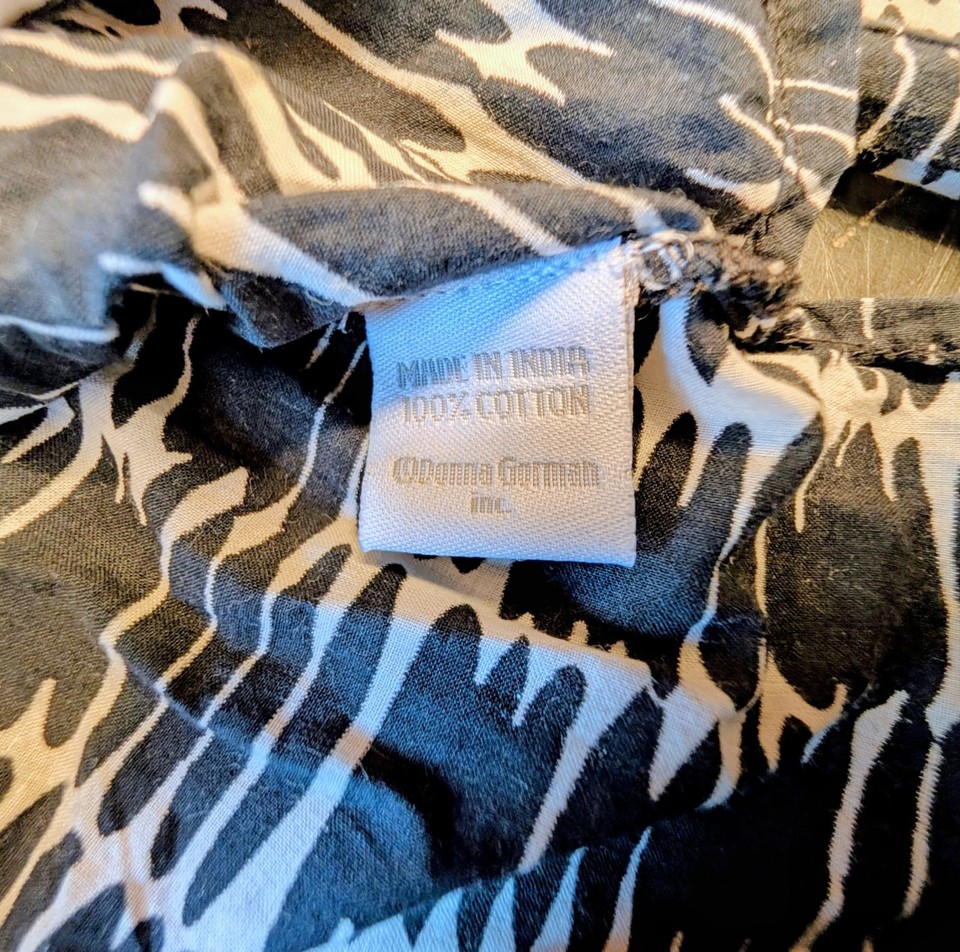 Donna Gorman See Design Blue and White Beachwear Cotton Tunic Small | eBay