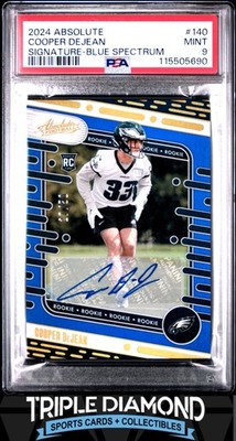 2024 Panini Absolute Cooper DeJean Rookie Auto Blue Spectrum #27/50 PSA ...