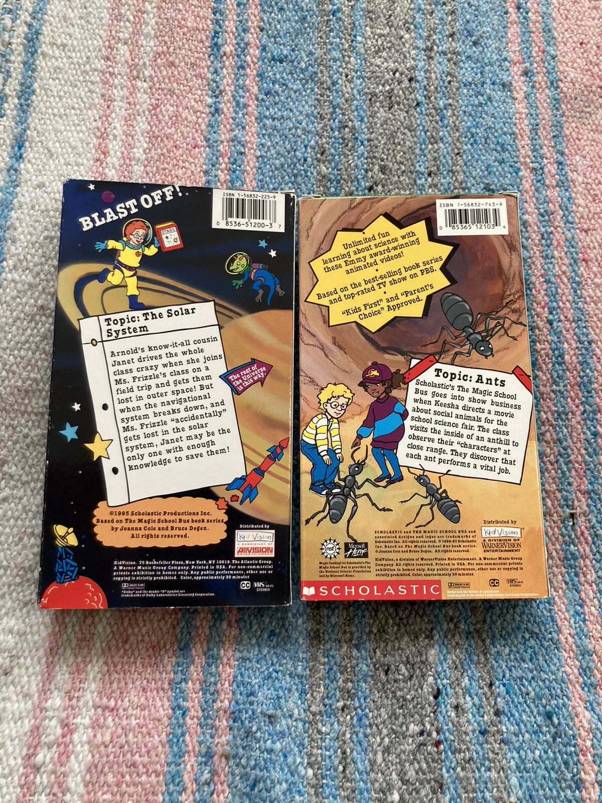 Lot of 2 Scholastics The Magic School Bus KidVision VHS Ms Frizzle ...