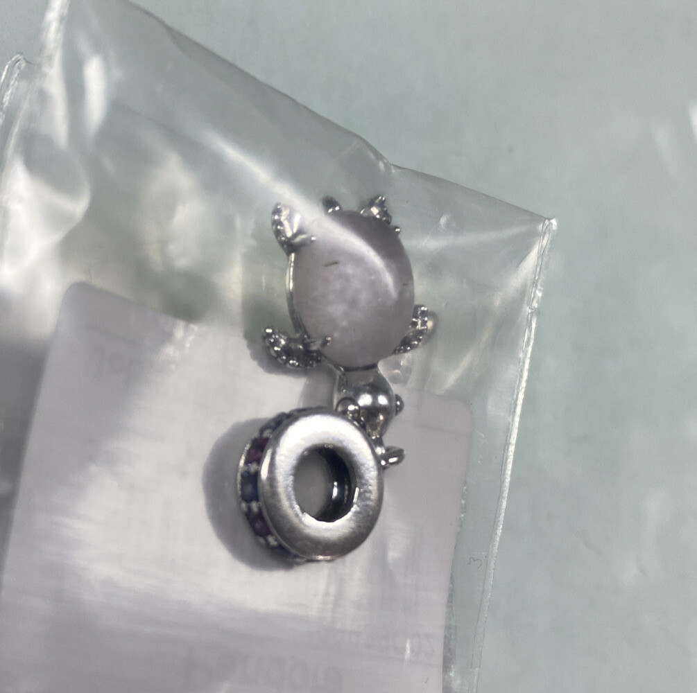 Authentic Pandora #798939C02 Murano Glass Pink Sea Turtle Dangle Charm ...