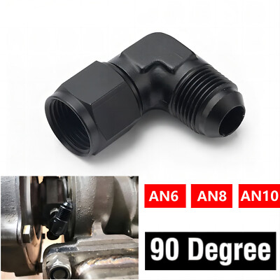 2pcs 6AN/8AN/10AN Female To Male Bulkhead Flare 90 Degree Swivel ...