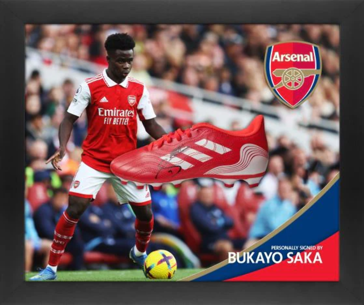 Bukayo Saka Signed Boot Framed Display | eBay UK