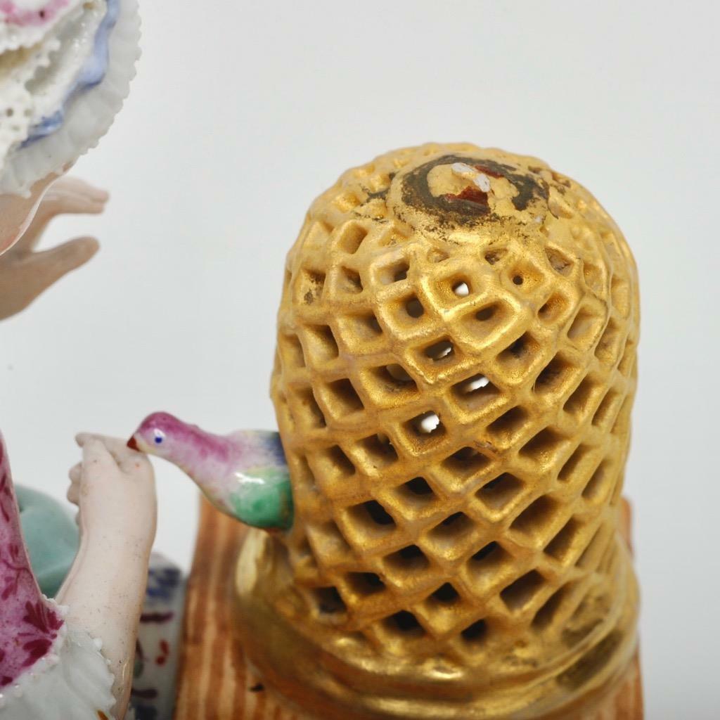 Royal Vienna Porcelain Figurine 18th C Lady with Bird Cage Antique | eBay