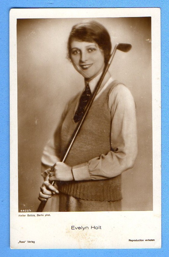 EVELYN HOLT WITH GOLF STICK # 4422/1 VINTAGE PHOTO PC. PUBLISHER ...