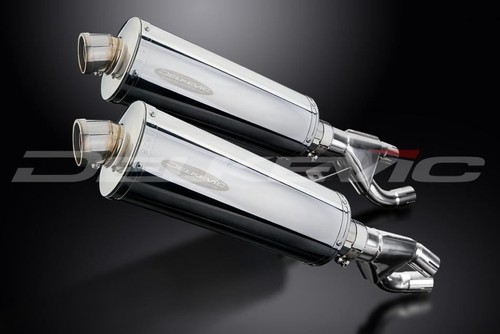 Delkevic 14” Stainless Oval Mufflers - Yamaha Vmax 1200 1984-2007 ...