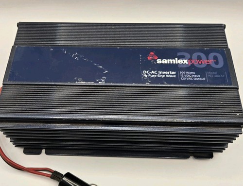 Power Inverter Samlex 300W 12VDC 120VAC Pure Sine Wave DC-AC Inverter ...