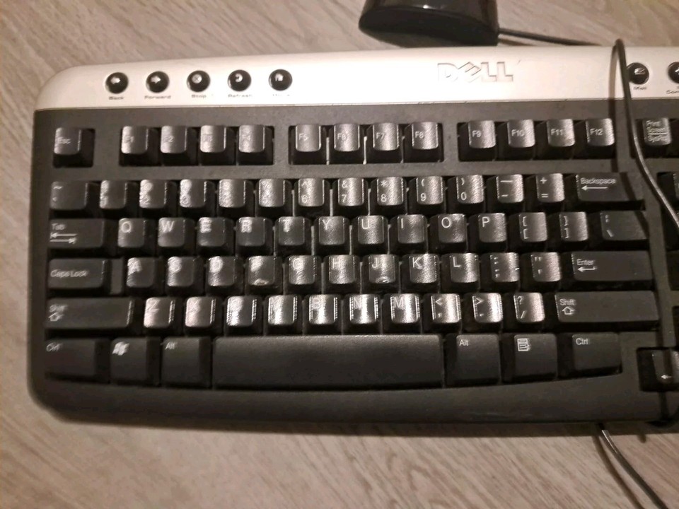 DELL WIRELESS KEYBOARD MODEL RT7D40 With USB RECEIVER . MISSING BOTH ...