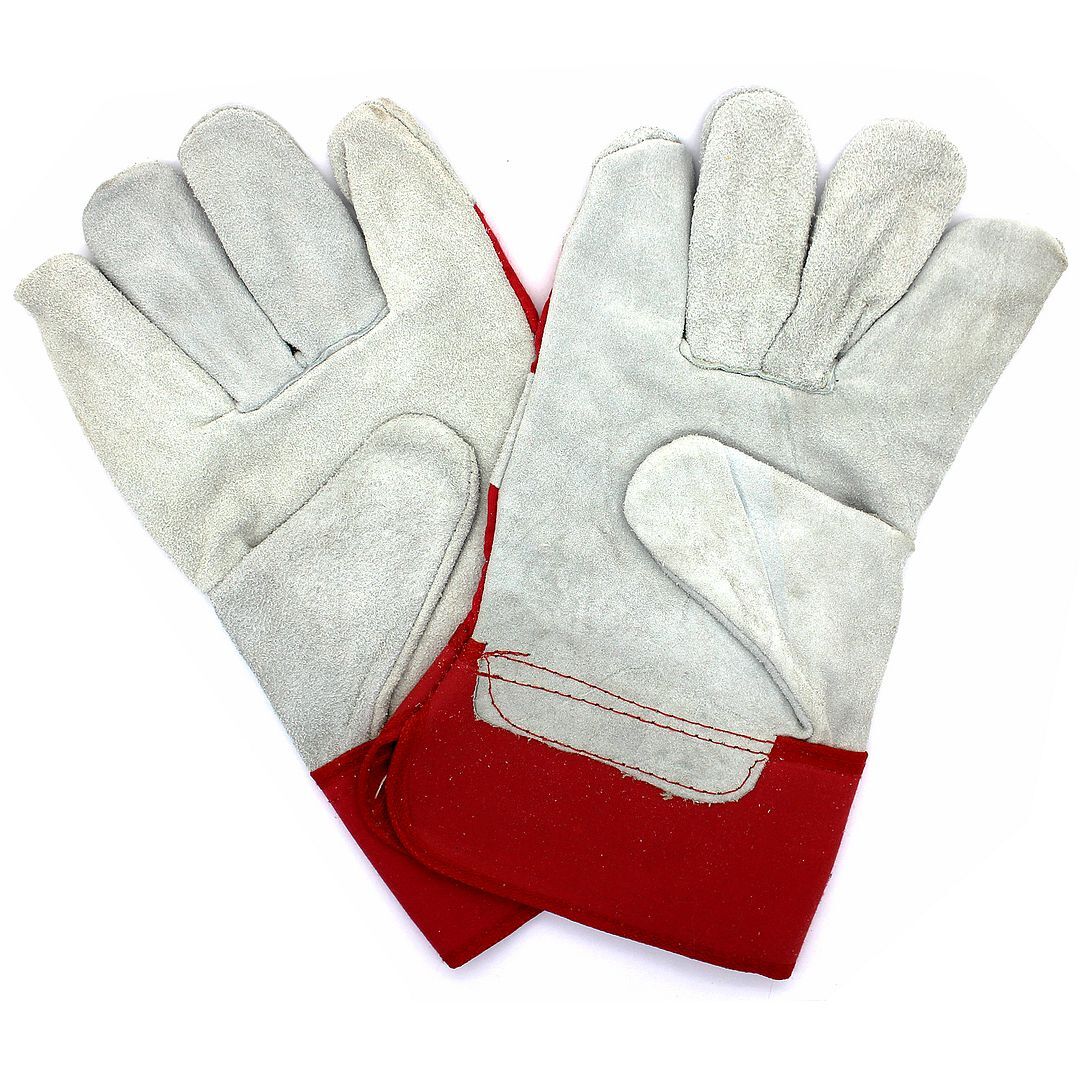 Red Rigger Safety Gloves Double Palm Gardening Work Extra Heavy Duty ...