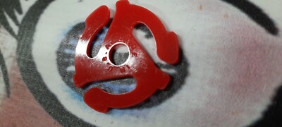 1 New Vintage Red 45 RPM Record Plastic Adapter Inserts Snap Vinyl | eBay