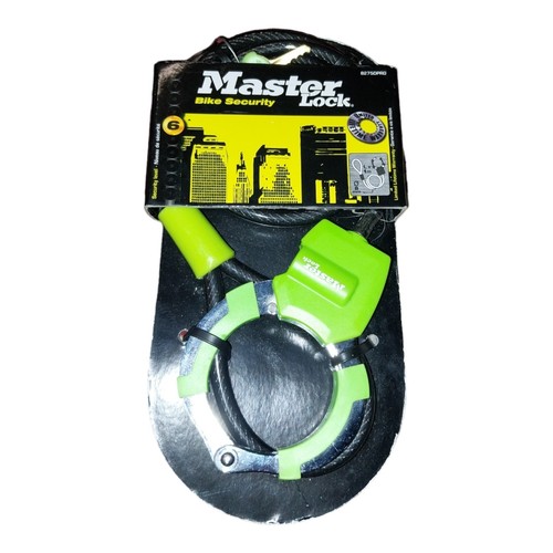 Master Lock Street Cuff Plus Cable & Key Lock Multicolour -8 MM X 1 M ...