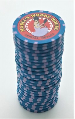 Brothel Chips - Set of 25 Mabel's House Crystal Nevada Blue Chips | eBay