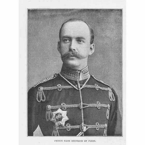 Prince Hans Heinrich of Pless - Antique Print 1891 - cdu-herzberg.de