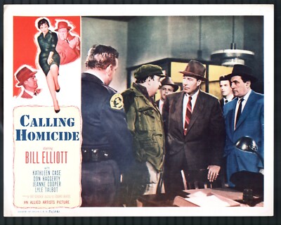 Lobby Card: Calling Homicide 11"x14" Lobby Card Bill Elliott Don ...