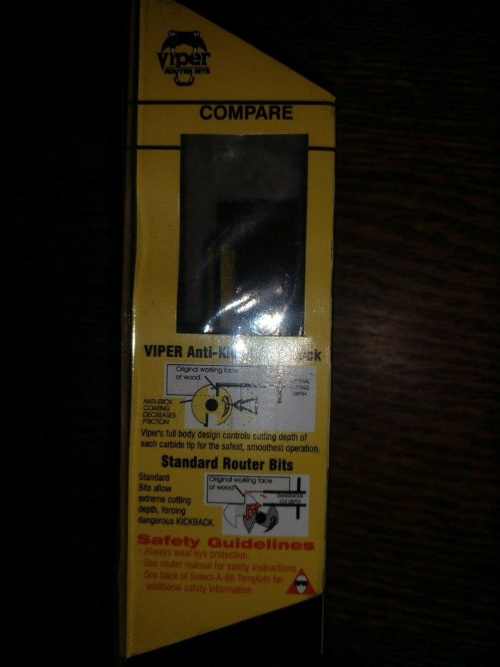 NEW Oldham Viper 2 Flute Straight #60 Carbide Router Bit - 1/4" Shank ...