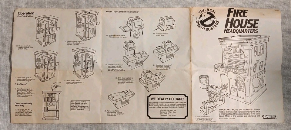 Vintage Collectors Kenner The Real Ghostbusters Firehouse BOX ...